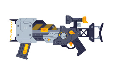 Fantastic weapon and raygun as destructive energy Vector Image