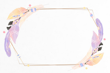 Rectangular boho style frame Royalty Free Vector Image