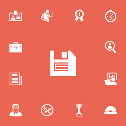Set of 13 editable bureau icons includes symbols Vector Image