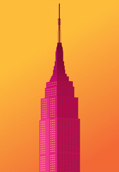 Trendy empire state building empire state icon Vector Image