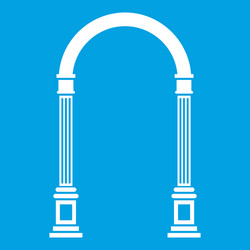 Arch icon white Royalty Free Vector Image - VectorStock