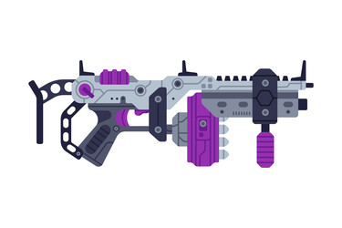Fantastic weapon and raygun as destructive energy Vector Image