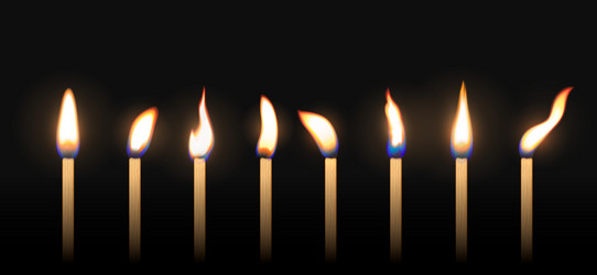 Match sticks realistic Royalty Free Vector Image