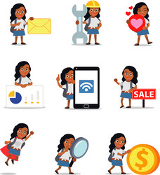 Set character man bad school always makes Vector Image