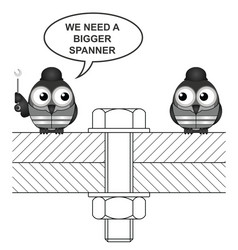 Workers wrong spanner Royalty Free Vector Image
