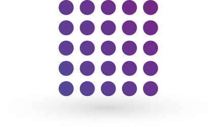 Geometric abstract square shape out dots Vector Image