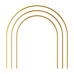 Golden arches thin rounded luxury metal frames as Vector Image