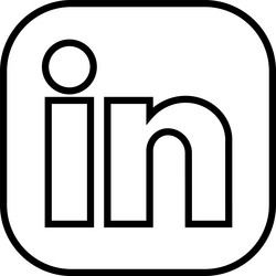 Linkedin design icon logo sign black symbol Vector Image