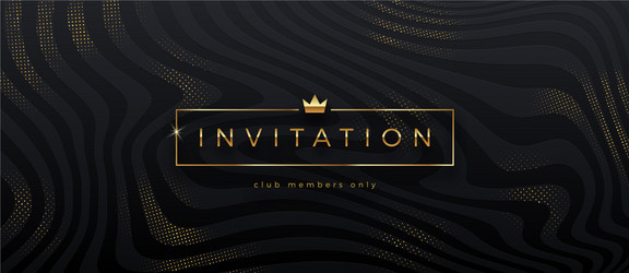 Luxury style template invitation Royalty Free Vector Image