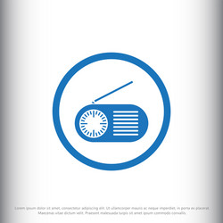 Online radio creative icon from music icons Vector Image