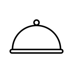 Simple tray with lid for serving food icon Vector Image