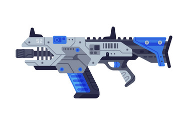 Fantastic weapon and raygun as destructive energy Vector Image