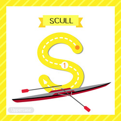 Letter s vocabulary sailboat Royalty Free Vector Image