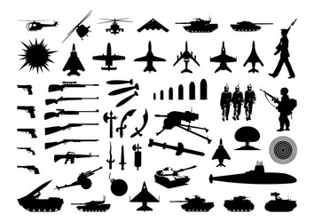 Pistol or gun small firearm police military Vector Image