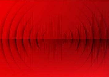 Sound waves dark red light abstract technology Vector Image