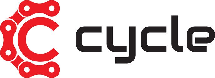 Cycle typography logo Royalty Free Vector Image