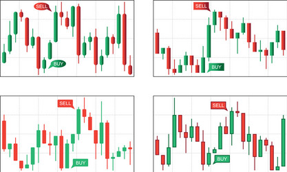 Candlestick chart indicators forex selling Vector Image