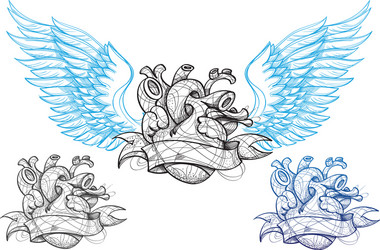 Blackwork Tattoo Heart Vector Images (80)