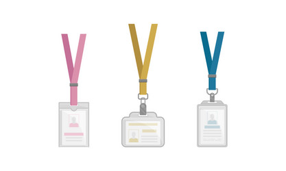Name badges or tags made of lightweight Royalty Free Vector