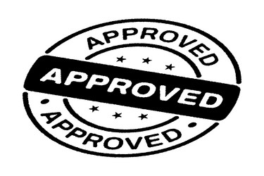 Approved stamp round grunge approved sign Vector Image