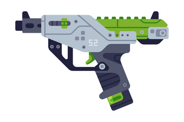 Fantastic weapon and raygun as destructive energy Vector Image