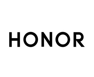 Honor brand logo phone symbol white design Vector Image
