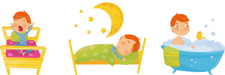 Cartoon Baby Daily Routine Active Vector Images (over 160)