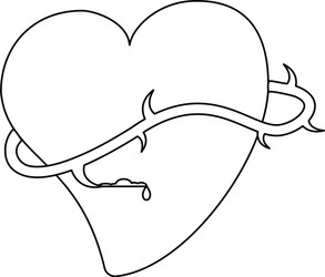 Sacred heart catholic symbol Royalty Free Vector Image