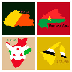 World map-countries in color on white background Vector Image