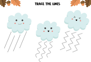 Worksheet Cloud Tracing Vector Images (82)
