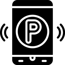 Mobile parking app icon parking lot related Vector Image