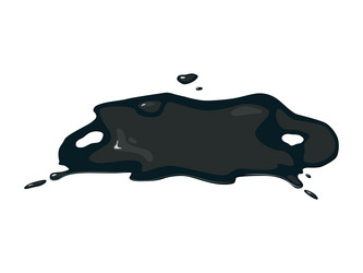 Oil spill black drop and spill Royalty Free Vector Image