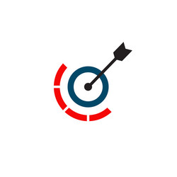 Target point icon logo design template Royalty Free Vector