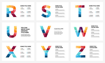 Educational cartoon alphabet letters for kids set Vector Image