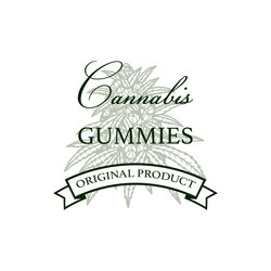 Cannabis product packaging design marijuana logo Vector Image