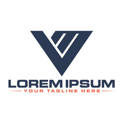 Vm letter logo design Royalty Free Vector Image