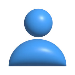 User profile 3d icon avatar or person button Vector Image
