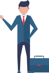 Executive business finance man cartoon Royalty Free Vector