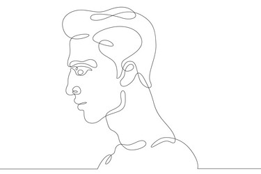 Continuous Line Drawing Man Face Vector Images (over 1,800)