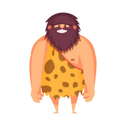 Primitive man drawing composition Royalty Free Vector Image