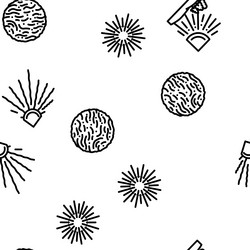 Sun summer sunlight light seamless pattern Vector Image