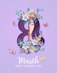 8 march women day Royalty Free Vector Image - VectorStock