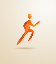 Business concept abstract human movement symbol Vector Image