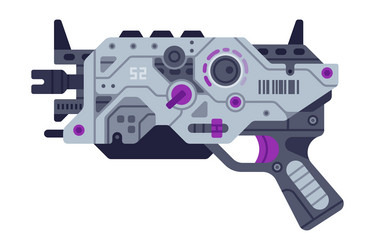 Fantastic weapon and raygun as destructive energy Vector Image