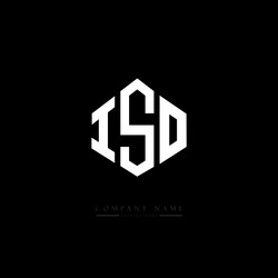 Iso letter logo design in six style polygon Vector Image
