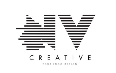 Nv n v watercolor letter logo design Royalty Free Vector