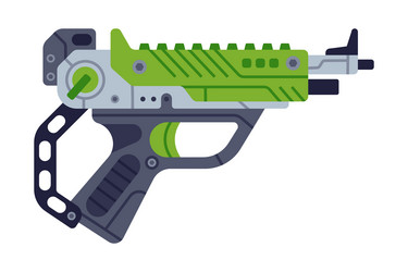 Fantastic weapon and raygun as destructive energy Vector Image