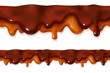 Seamless whipped cream borders for cake Royalty Free Vector