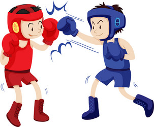 Boxer in red corner Royalty Free Vector Image - VectorStock