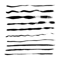 Brush line grunge element icon hand drawn stroke Vector Image